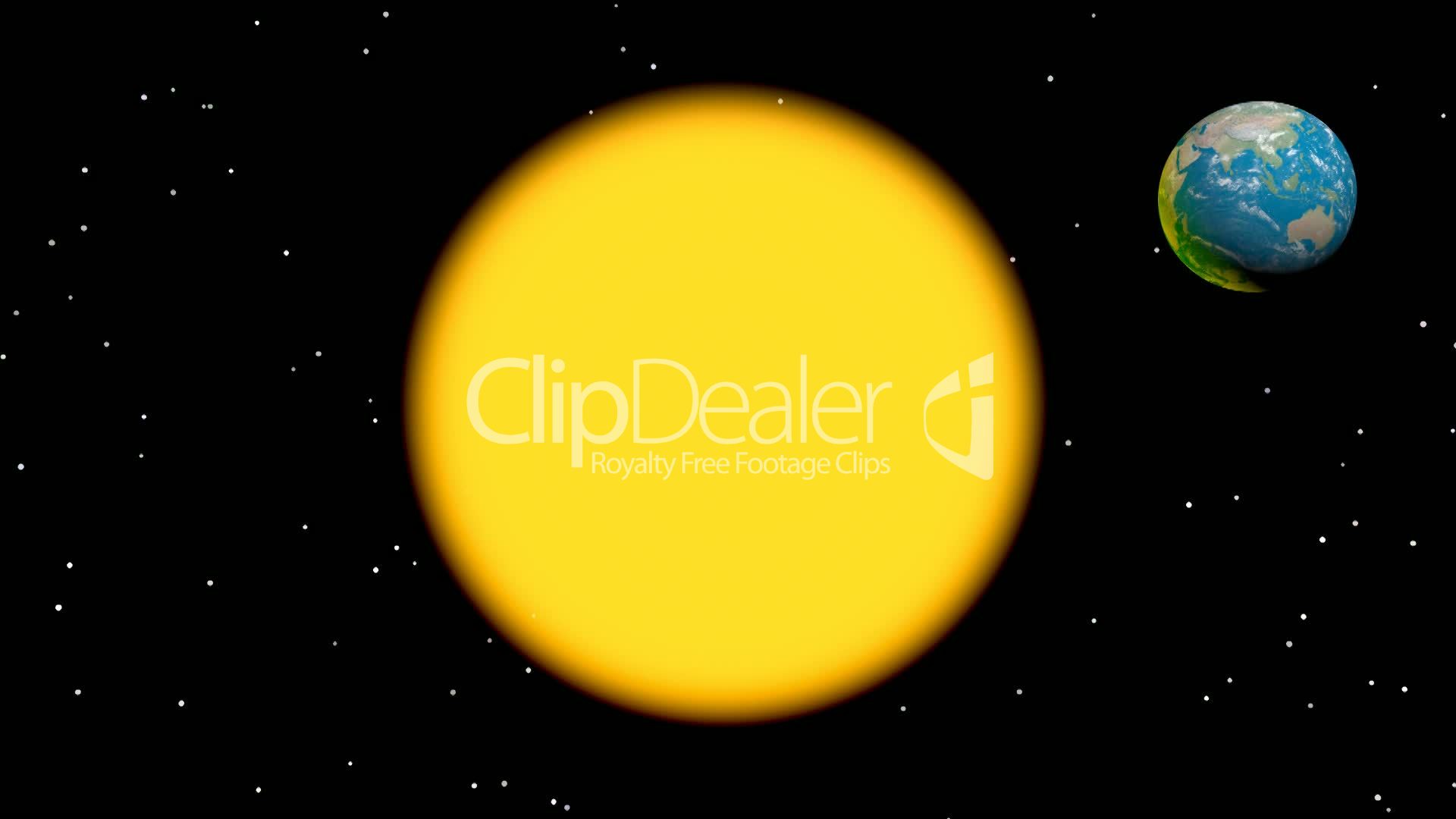Earth Rotation Around Sun 3d Render Lizenzfreie Stock Videos Und Clips